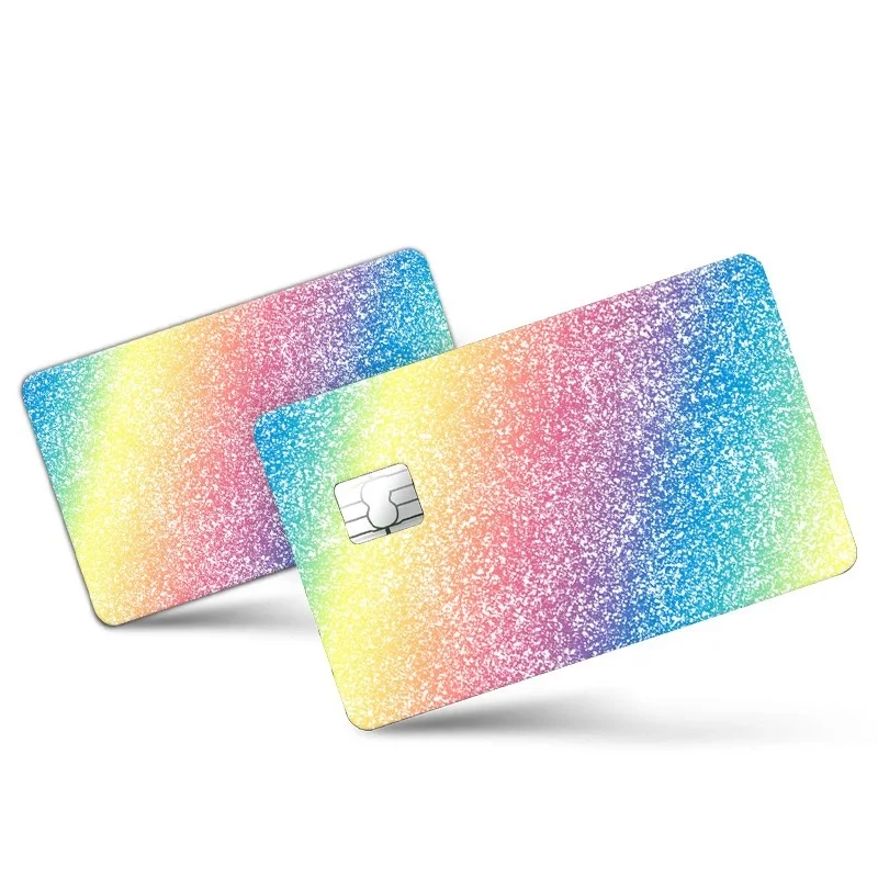 Pvc Textured Rough Glitter Shiny Bling Credit Bank Card Stickers Skin ...