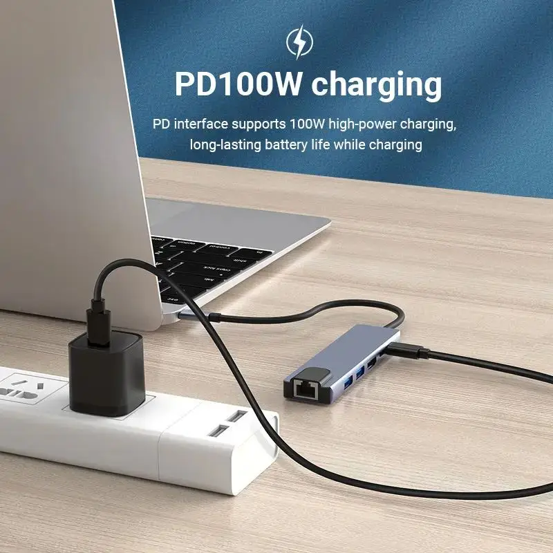 Factory Wholesale 6 In1 Usb Hub Hdmi1.4 Usb3.0 0 Pd Aluminum Interface Adaptive Usb For Huawei ...