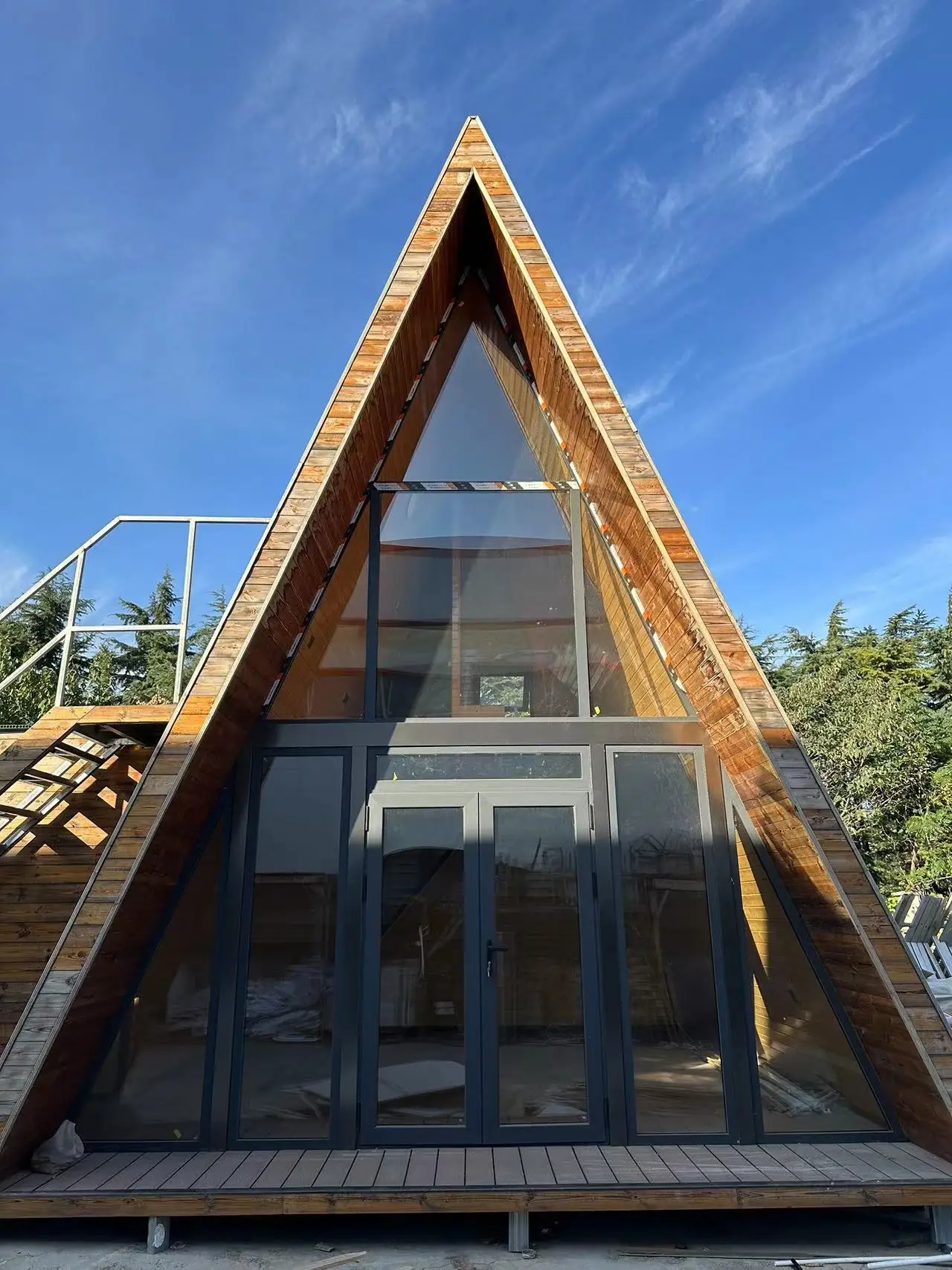 Triangle Prefab a Frame House Triangle House Prefabricated Modular ...