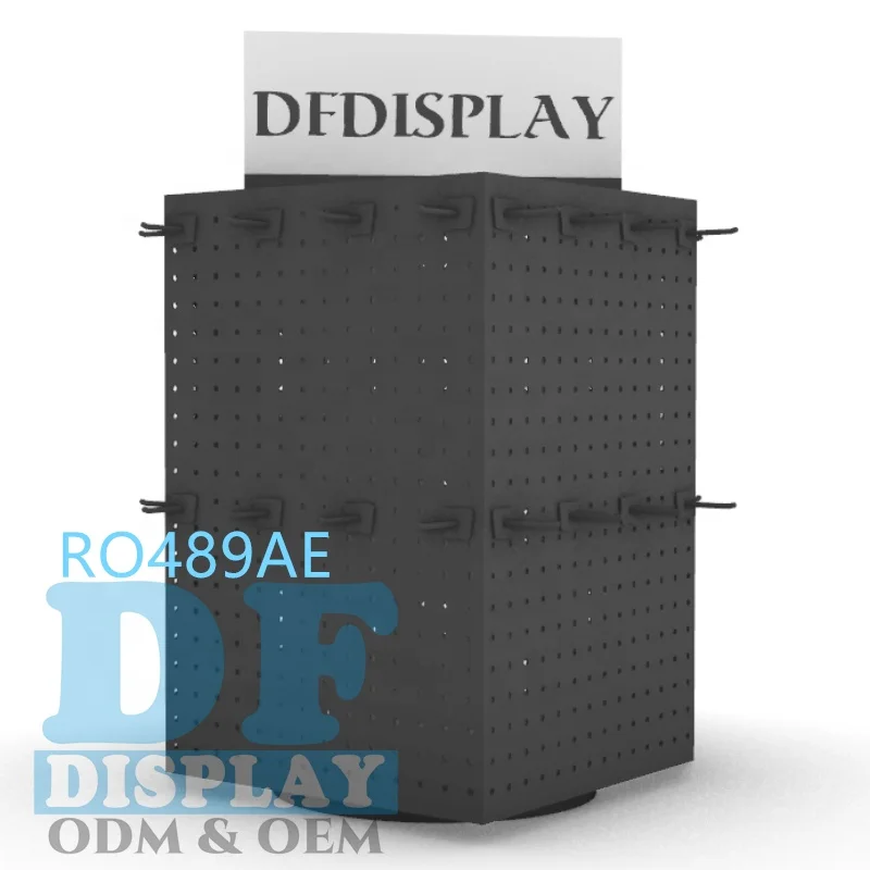 Retail Display Racks Rotating Countertop Display Kit With Peg Hooks ...