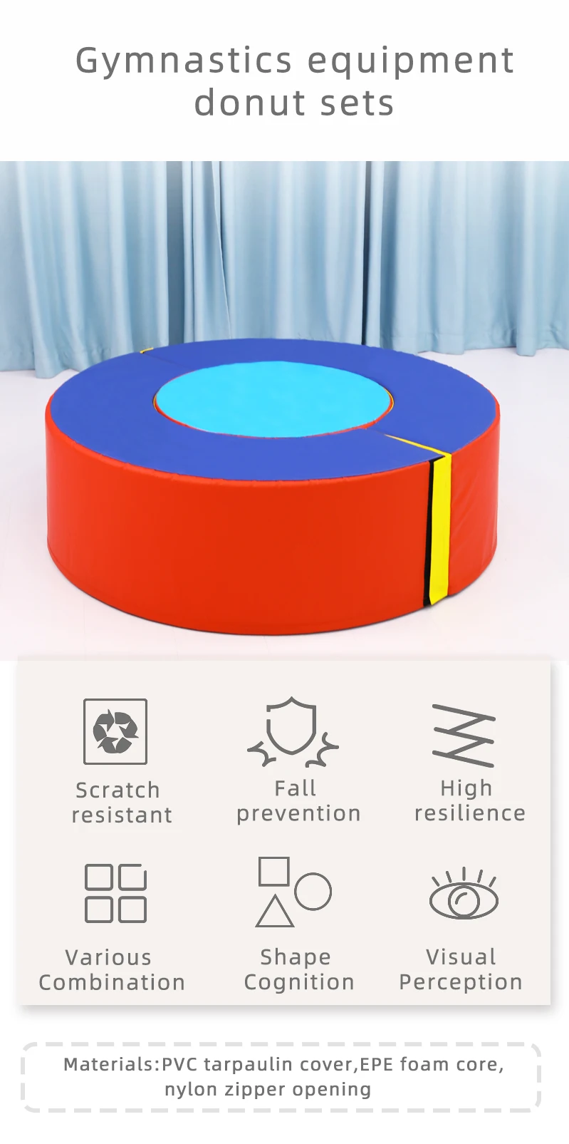 Kids Half Rounds Foam Gymnastics Blocks,Soft Area For Station Border,A ...