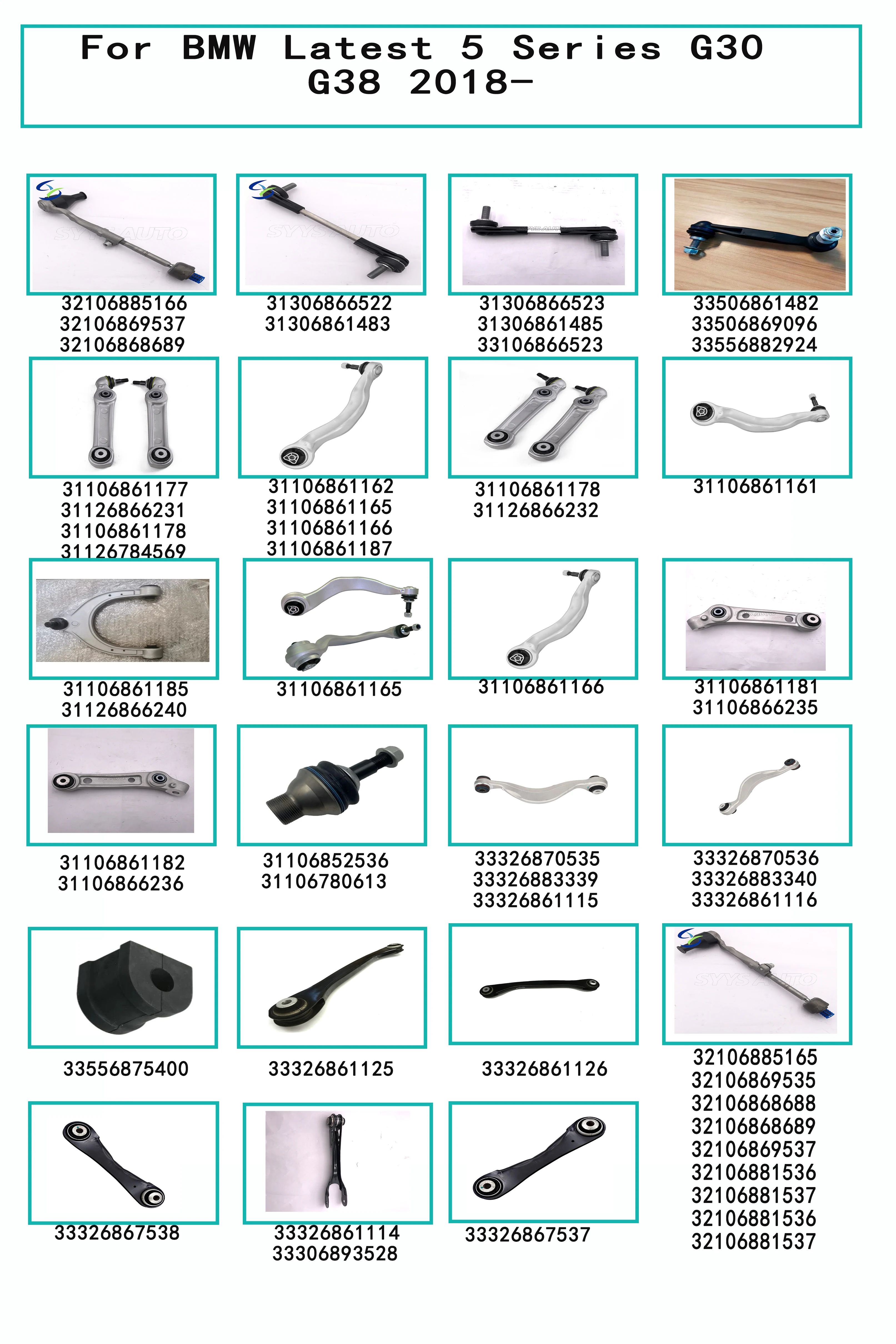 BMW 5 Series G30 Control Arms - High-Quality Suspension