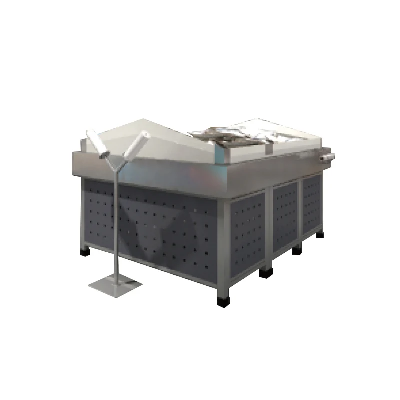 Factory Supermarket Stainless Steel Ice Table Frozen Fresh Fish Seafood ...