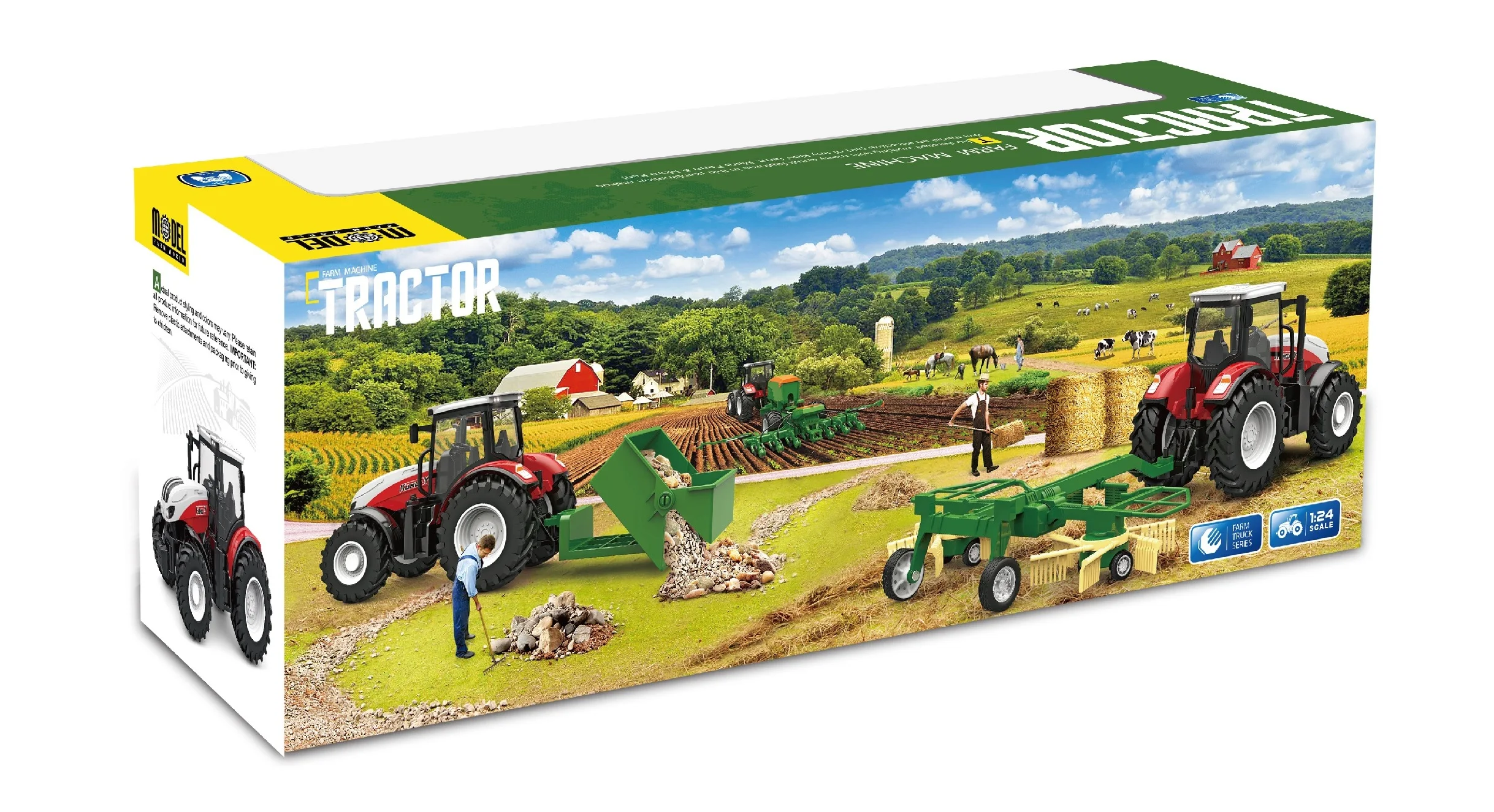 6 Channel 2.4ghz 1/24 Remote Control Simulator Toy Farmer Vehicle Rc ...