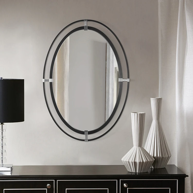 Tengte 2023 New Design Oval Black+gold Framed Mirror Decorative Mirrors ...