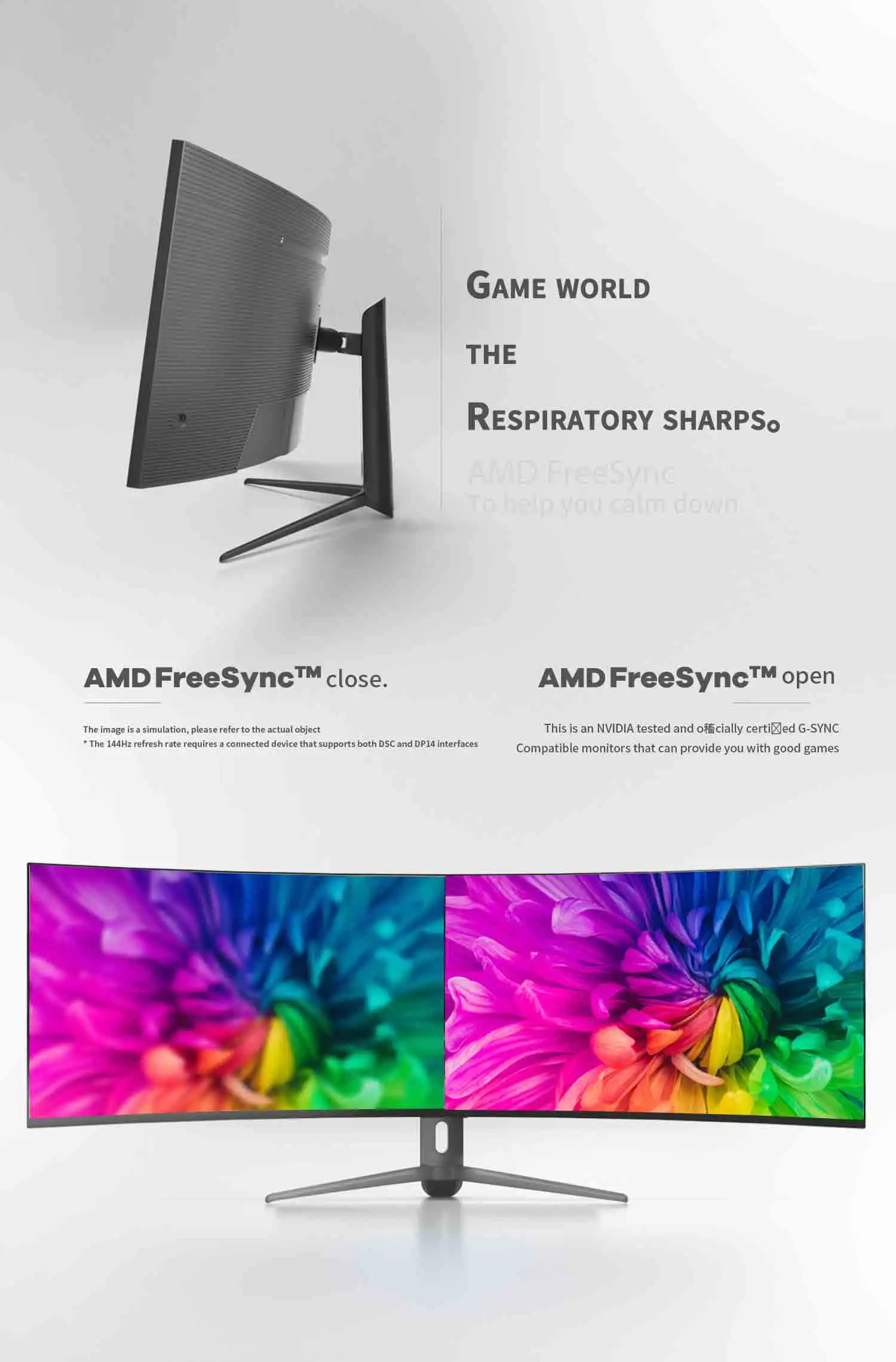 49 Inch Monitor Ultra Wide 32:9 Curved Screen 5K Gaming