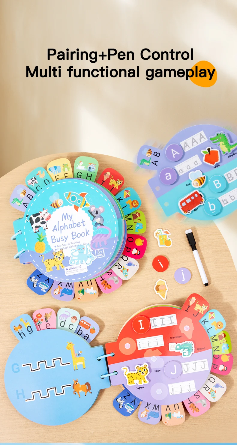 Children's Quiet Book - Letter Cognition Puzzle Letters