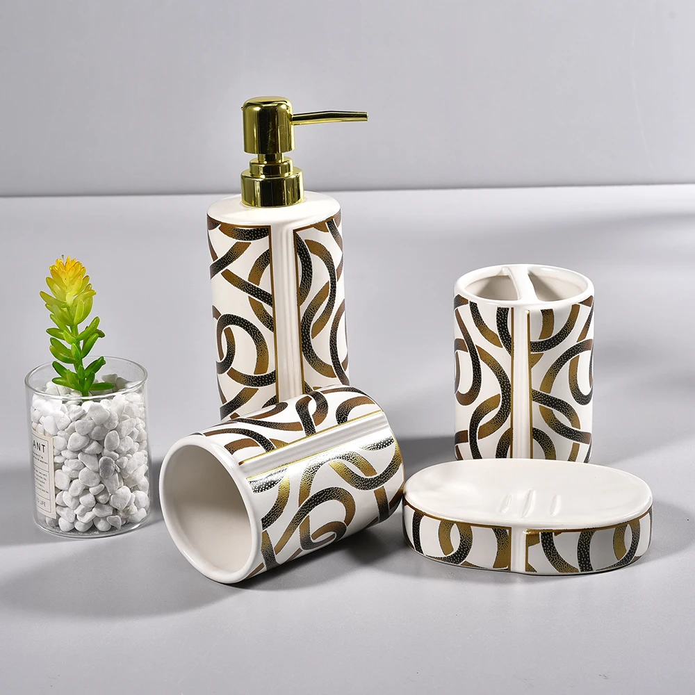 Luxury 4 Piece Bathroom Products Home Decoration Bathroom Accessories ...