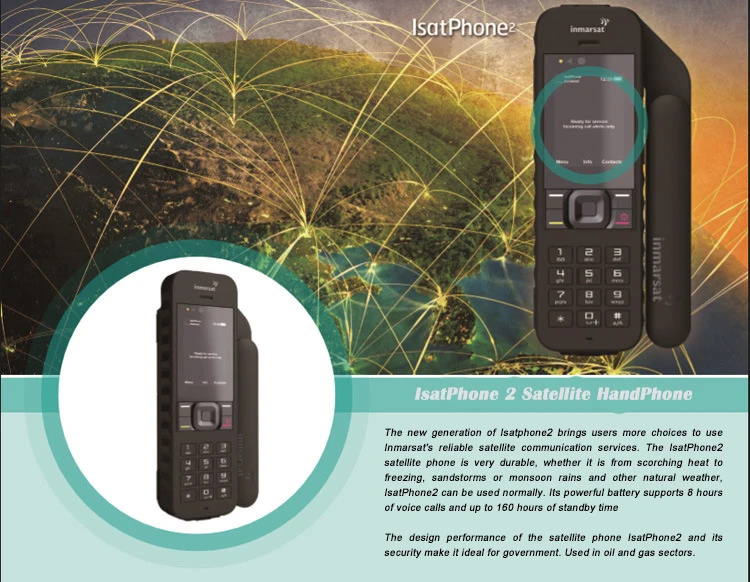 Isatphone 2 Satellite Phone with GPS Interphone Maritime Mobile Phone ...
