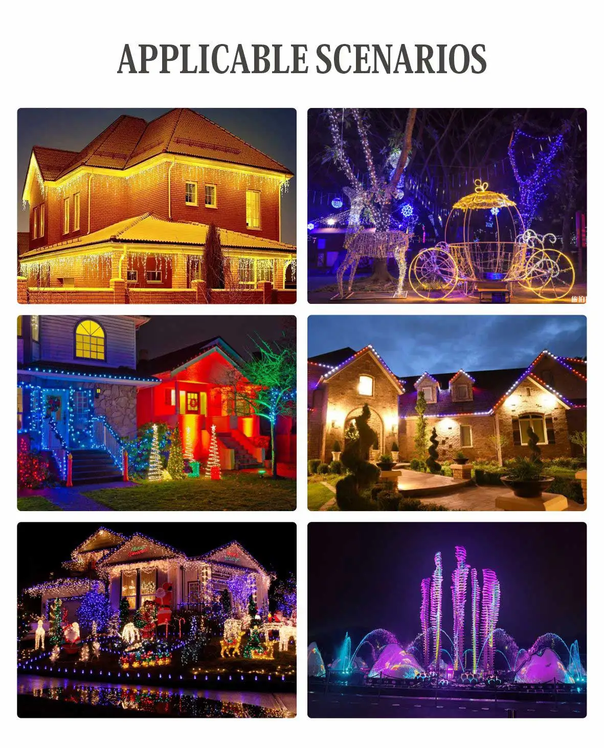 12V Permanent Outdoor Pixel Lights - IP68 Waterproof LED