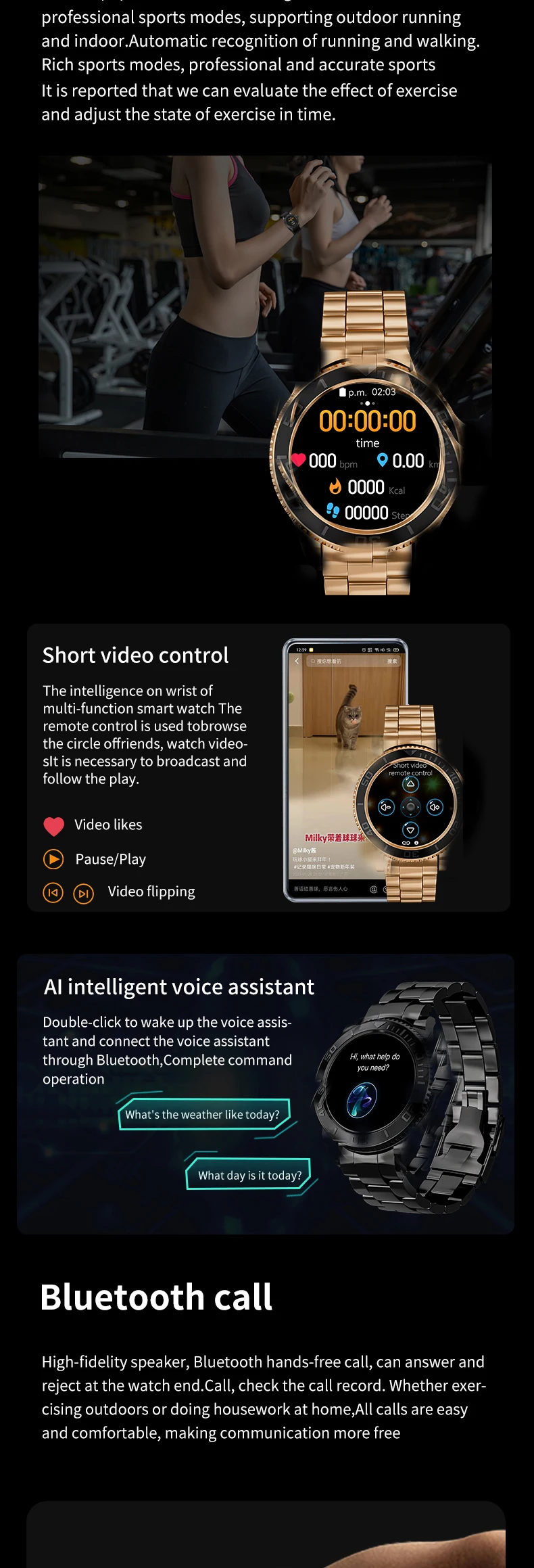 JS9 RLX Smart Watch - High Refresh Rate & Compass Game