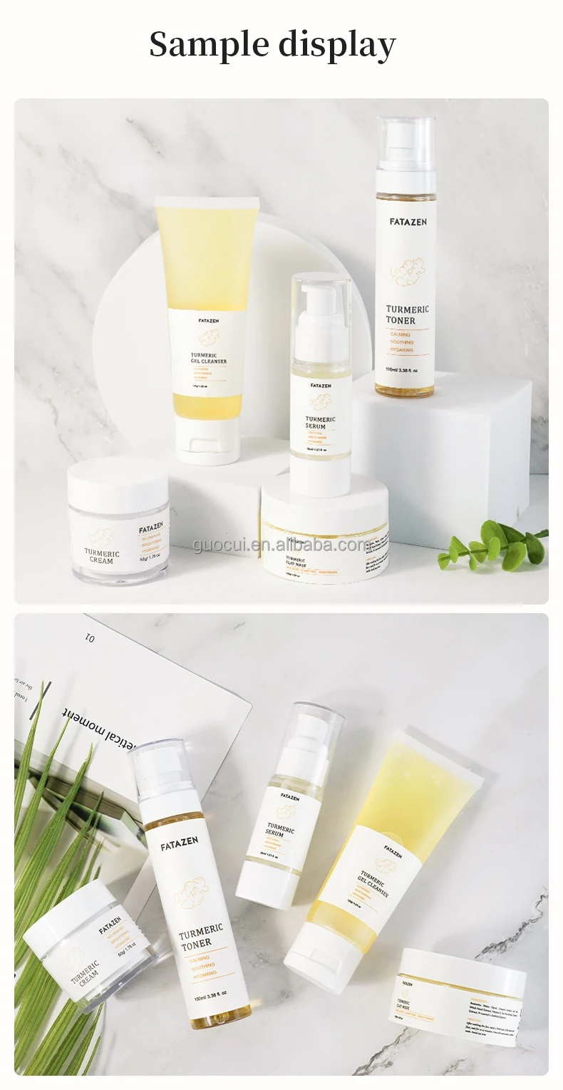 FATAZEN Turmeric Skin Care Set - Organic Rejuvenating Skincare