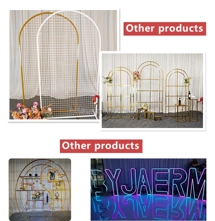 Fashion Metal Heart-shaped Arch Stage Backdrop Flower Decor Frame for ...
