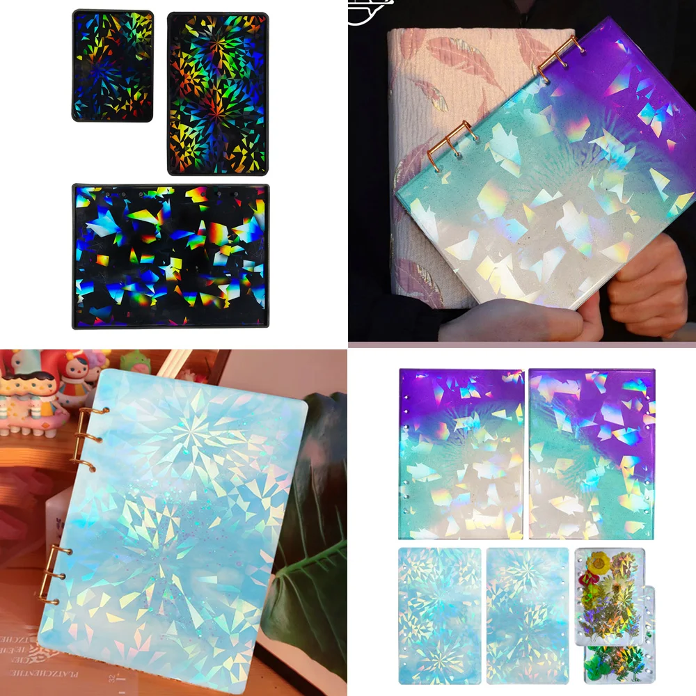 Wholesale 6 Hole A5/a6/a7 Diy Notebook Cover Silicone Holographic ...