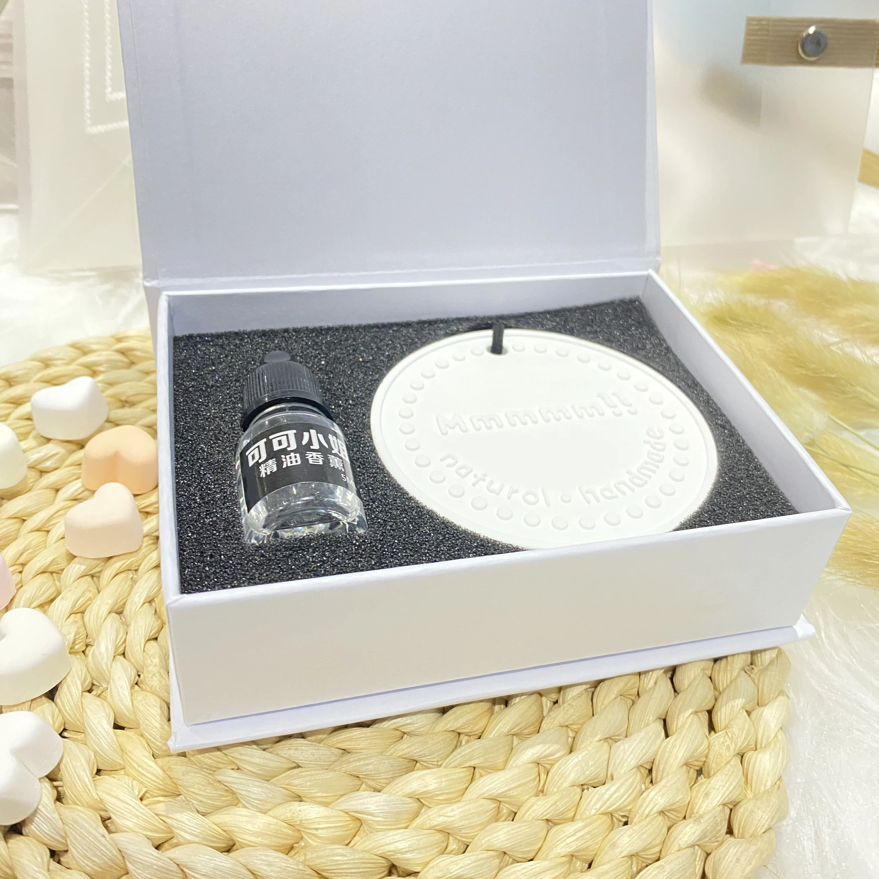 Custom Ceramic Car Air Freshener Aromatherapy Stone Car Rearview Mirror ...