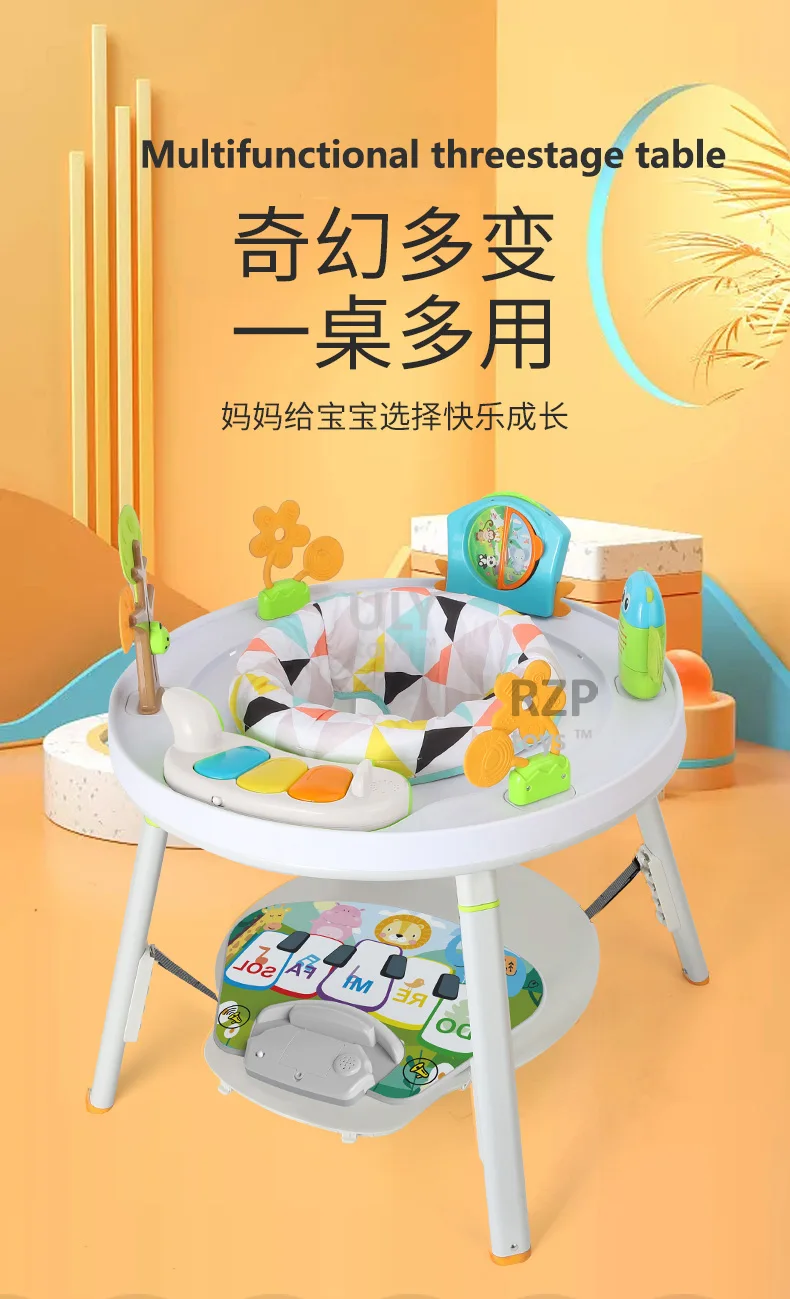 360 Degrees Rotating Multifunctional 3 in 1 Baby Jumper Music Pedal ...