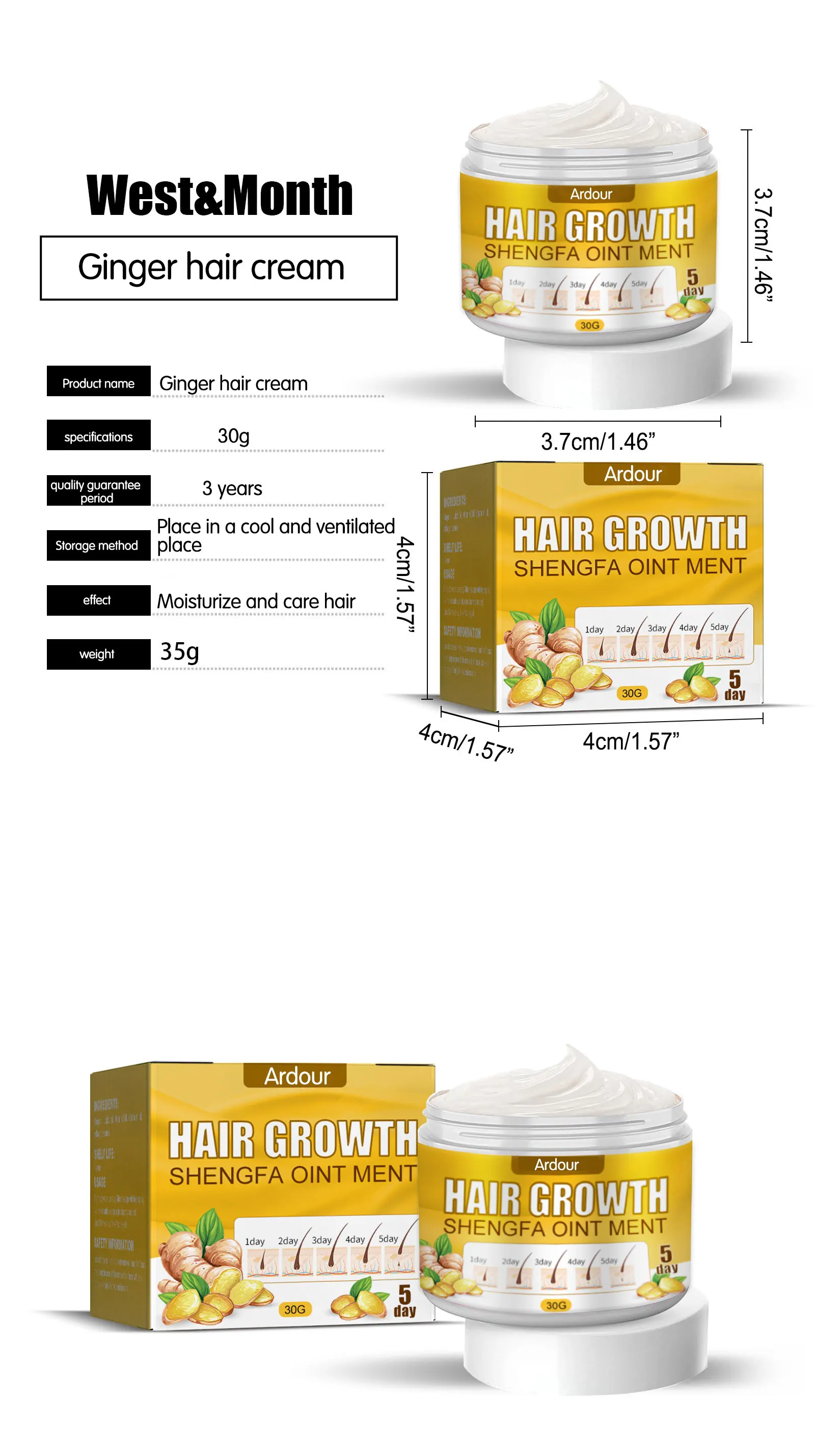 Hot Sale Ginger Hair Conditioner Moisturizing Conditioner Massage Cream ...