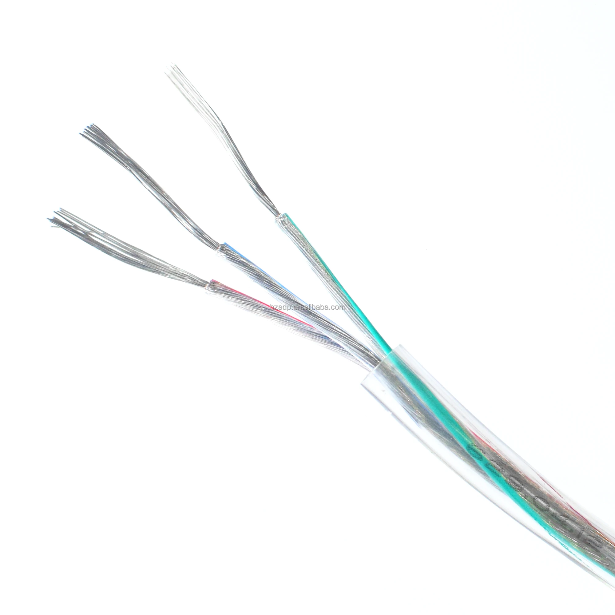18awg Transparent Pvc 105 Degree Electric Wire Rvv Transparent Speaker ...