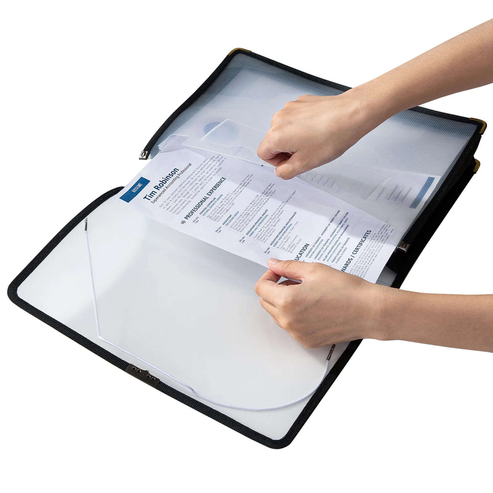 Waterproof Clear Expanding Pouch Document Bag Organizer - Buy A 4 Punch ...