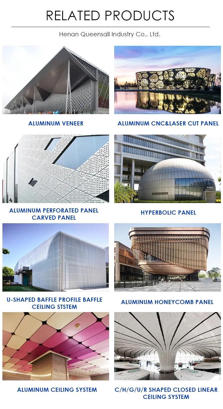 Thin Rectangular Tubing Indoor Commercial Cladding Aluminum Curtain ...