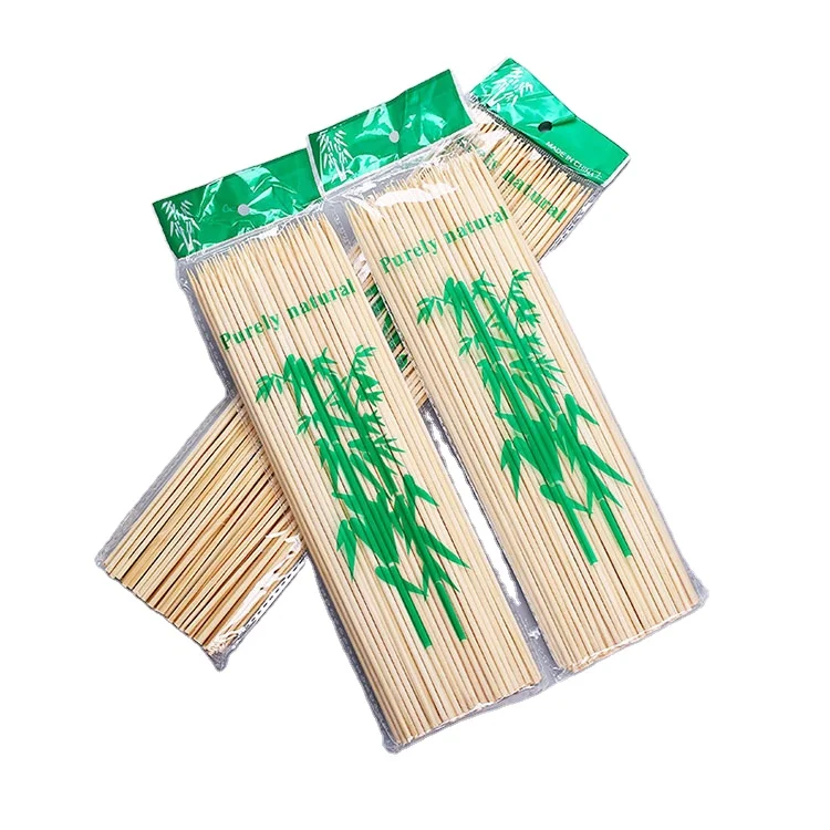 Qs Brand Wholesale Bbq Long Flat Round Bamboo Sticks - Buy Round Bamboo ...