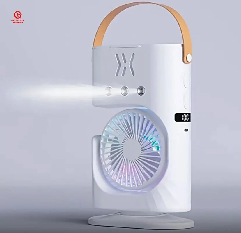 Aqua Breeze Portable Water Mist Spray Fan with LED 500ML Water Tank ...