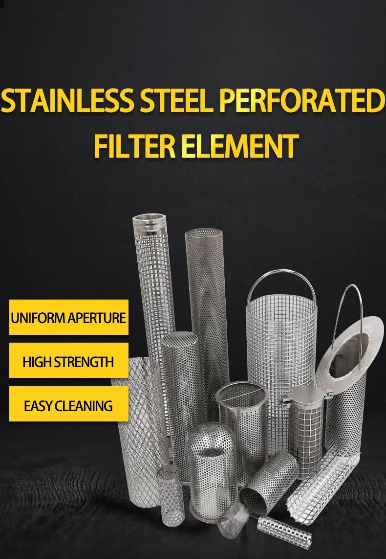 Perforated Tube Metal Stainless Steel Perforated Filter Metal Pipe Tube ...