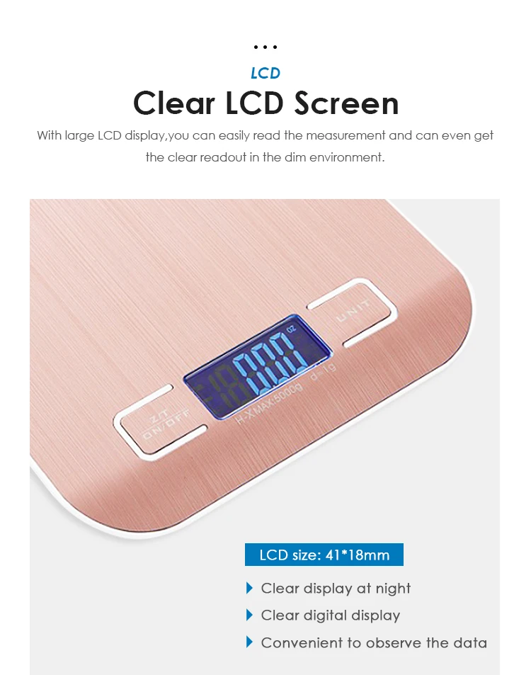 High Quality Multifunction 5kg 5000g Stainless Steel Electronic Digital ...