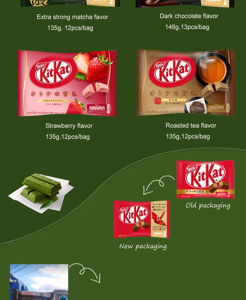 日本KitKat Kit Kat巧克力草莓抹茶迷你糖果黑巧克力异国糖果零食威化饼干| Alibaba.com