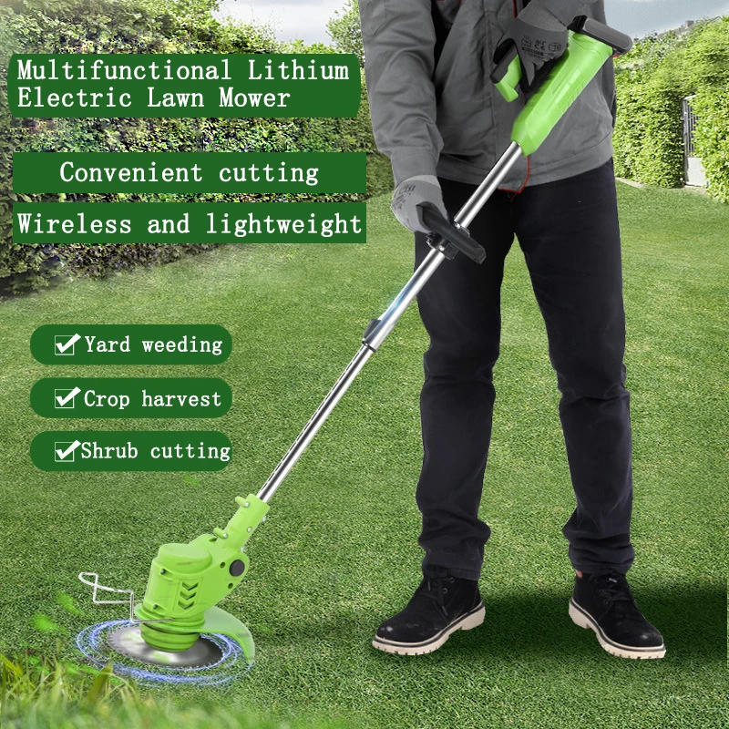 24v Cordless Mower Grass Cutter Portable Electric Small Lawn Mower ...