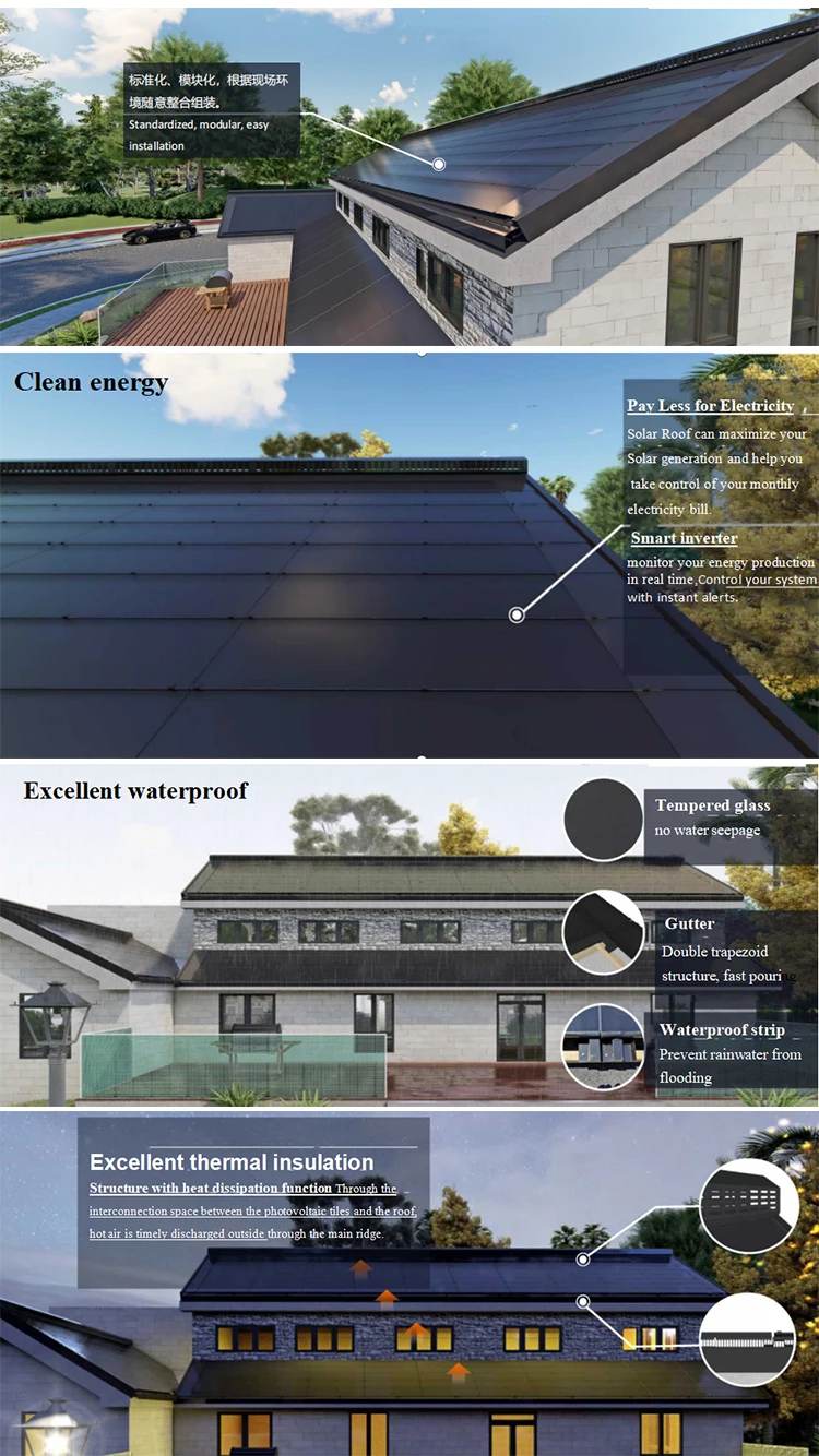 Free Sample Solar Roof Shingles Tiles Stone Coated Metal Roof Building ...