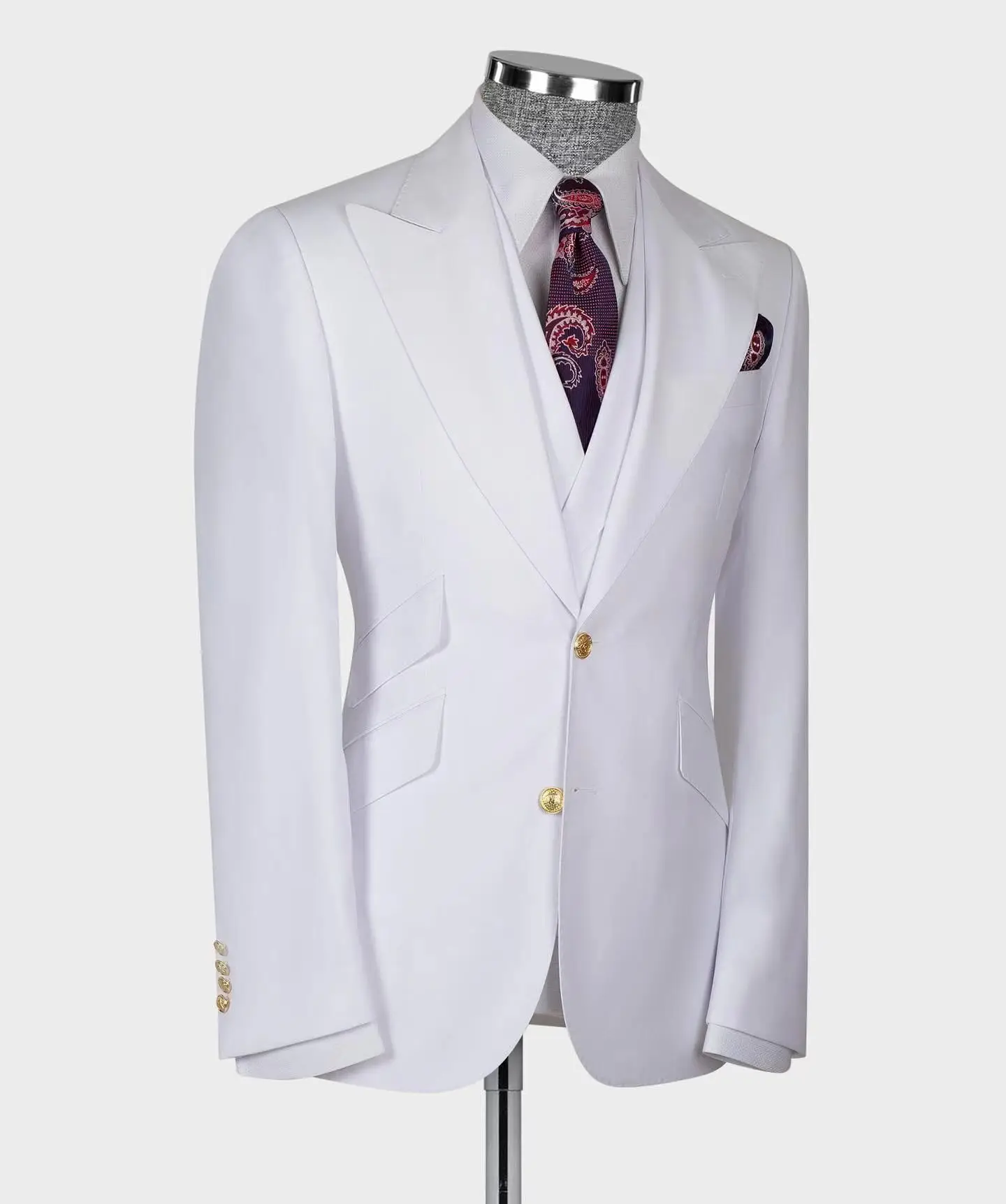 Custom Tailor Made Pure White Men's Suits Custom Men's Blazer Formal 2 ...