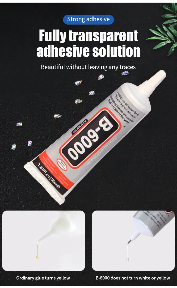 B6000-50ml Polyurethane Glue Adhesive Packaging Epoxy Adhesive Phone Screen Accessories DIY ...