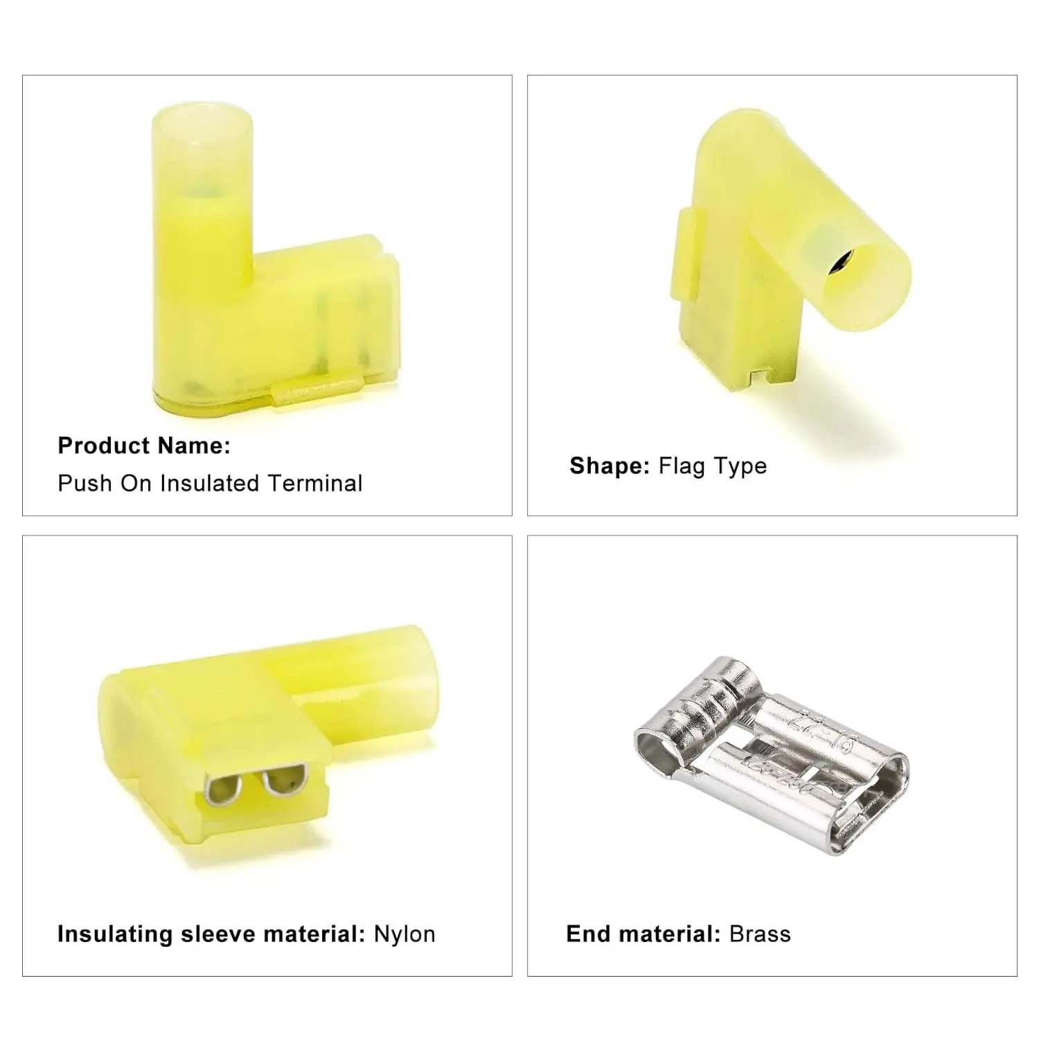 4 Gauge Wire Quick Connectors 50-Pack Blue Flag Connectors - 16-14 ...