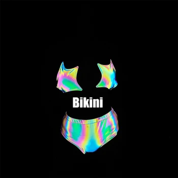 Summer Reflective Sexy Star Symphony Coated Laser Printed Swimwear ...