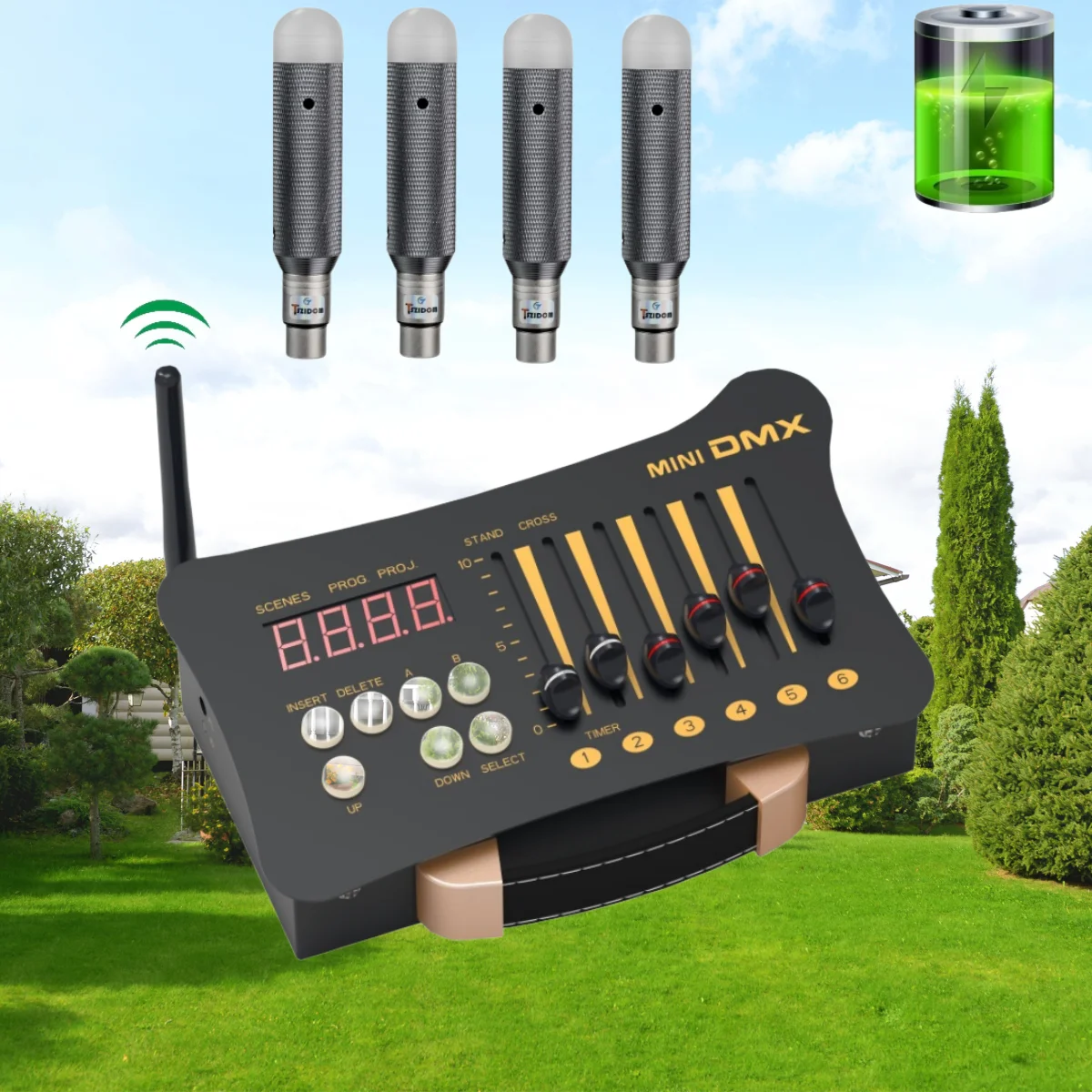 Professional Stage Lighting Console Battery-operated Wireless Dmx ...