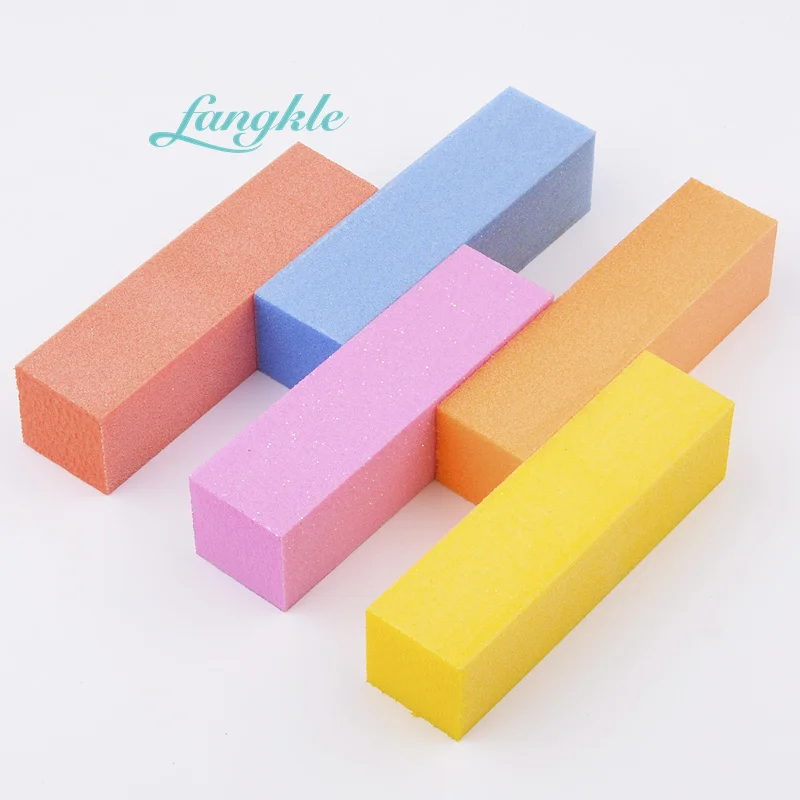 Wholesale 4 Sides Colorful Sponge Nail Buffer 4 Ways Nail Buffer Block ...