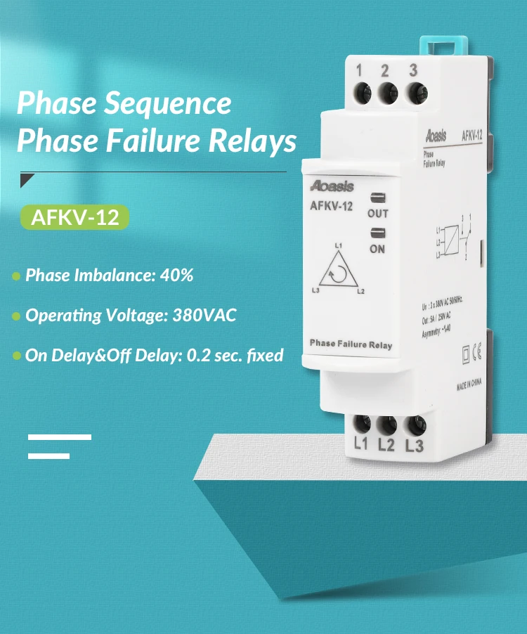 A FKV-12 380V Phase Failure protection Relay 3 Phase Asymmetry ...