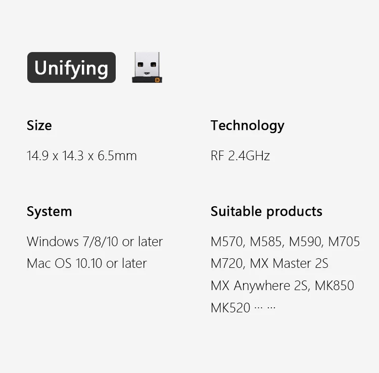 Logitech Logi Bolt & Unifying USB Receiver - Wireless Office