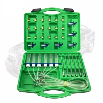 6 Cylinder Diesel Injector Flow Test Meter Adaptor Set Common Rail Tool ...