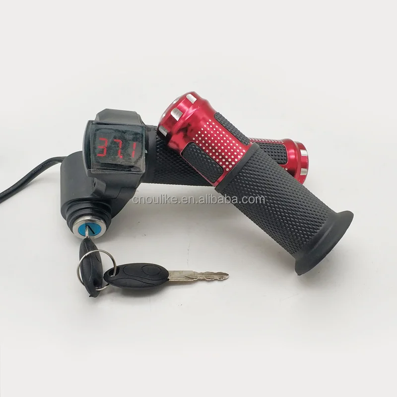 3 Speed Twist Throttle with Voltage Indicator Display and Lock Key for ...