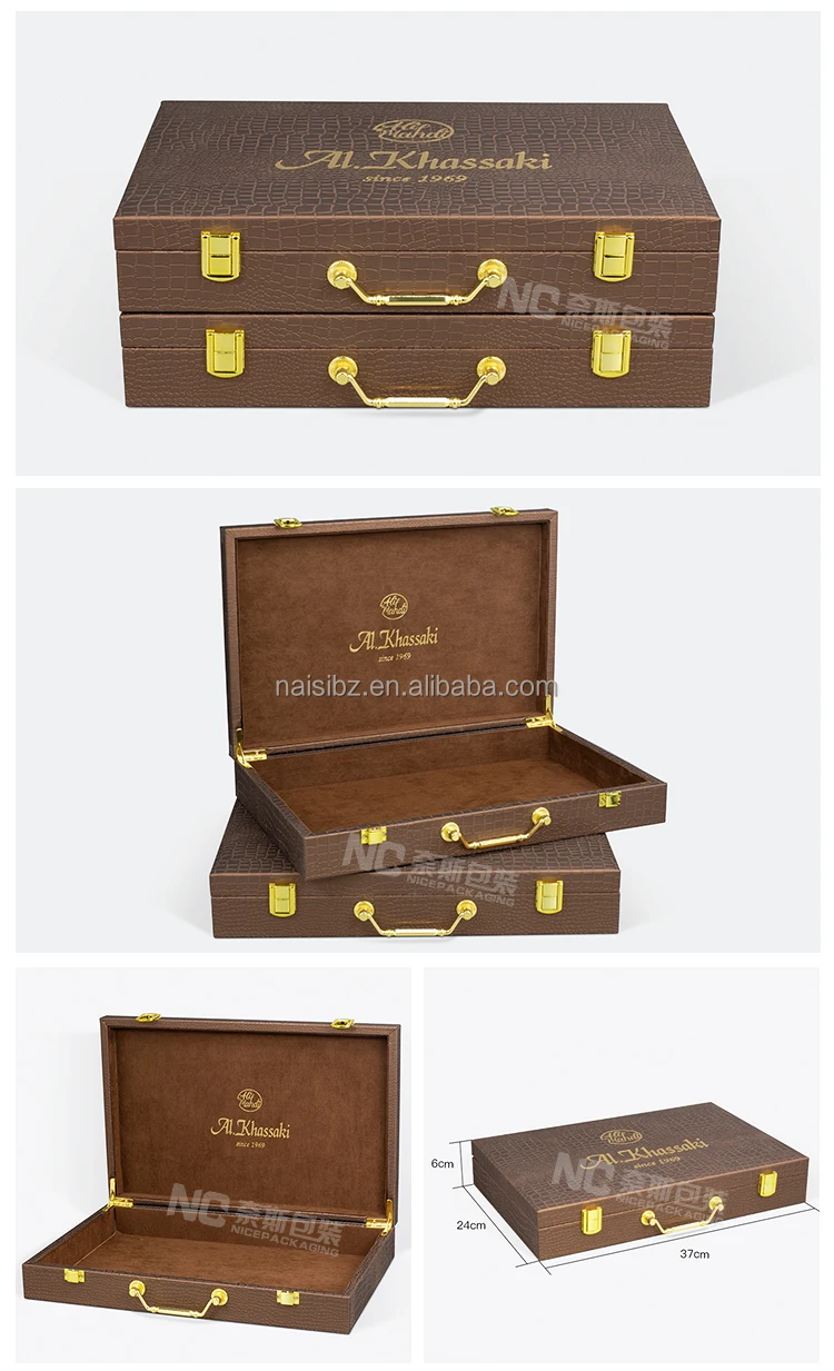 Custom Faux Leather Crocodile Skin Textured Storage Box