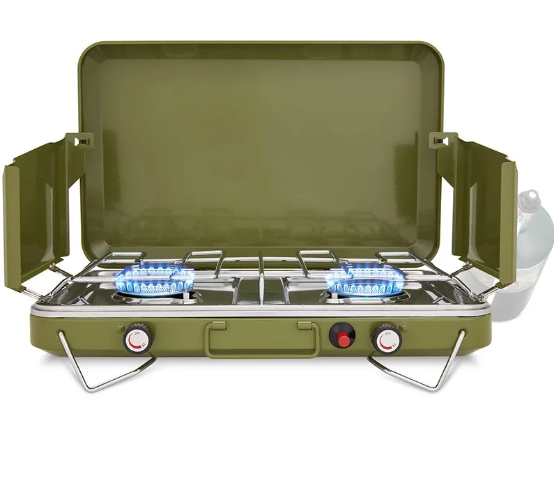 Alocs Multi Fuel Lightweight Outdoor Gas Stove Portable 2 Burners ...