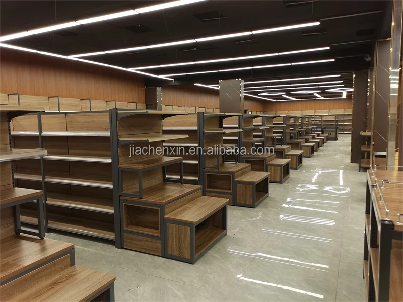 Metal Supermarket Shelf Convenience Store Rack Retail Shelving Systems ...