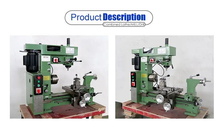 Lathe and Milling and Drilling Combine Machine MP500 for Sale in China