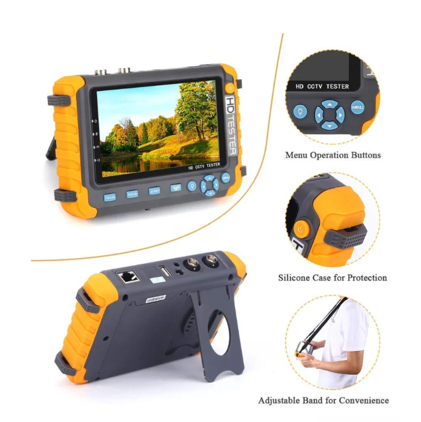 5in 8MP All in One HD Coaxial Tester - Rancotek CCTV Camera Tester