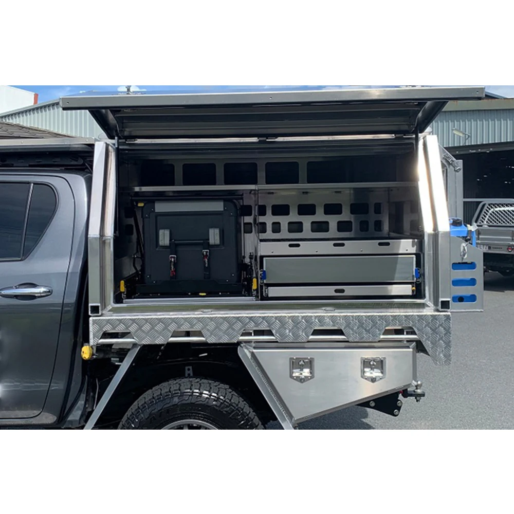 Custom Outdoor Aluminum Dual Cab Ute Cage Canopy With Drawers| Alibaba.com