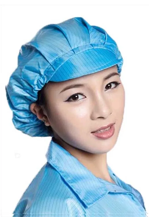 Breathable 5mm Stripe Polyester Esd Cleanroom Cap - Buy Cleanroom Cap ...