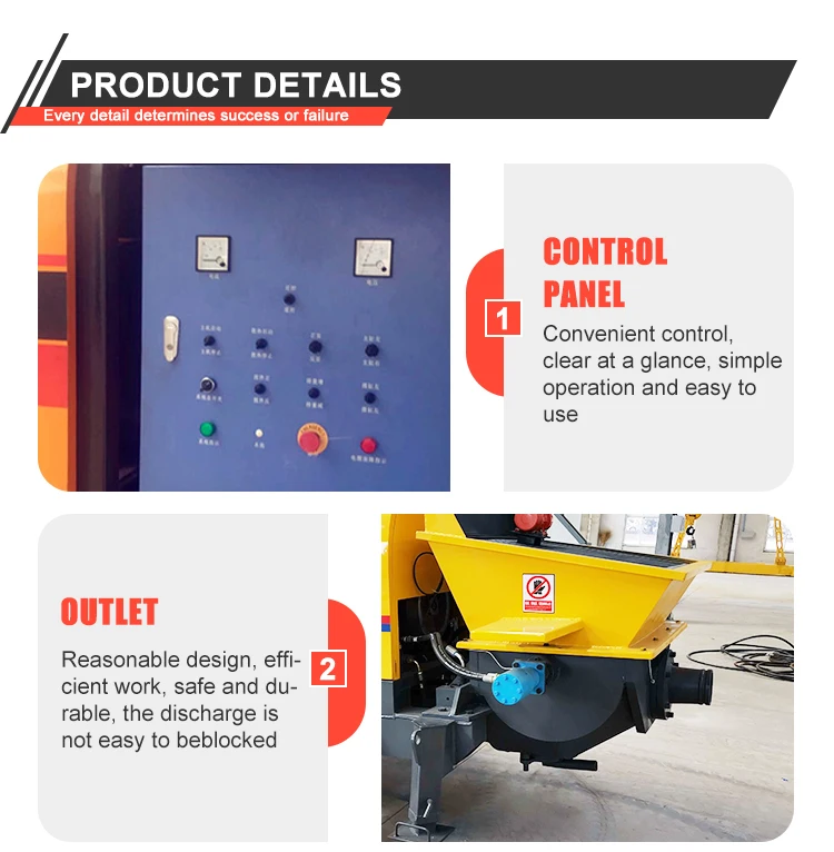 High Pressure Diesel Powered Concrete Pump Suitable for Long Distance ...