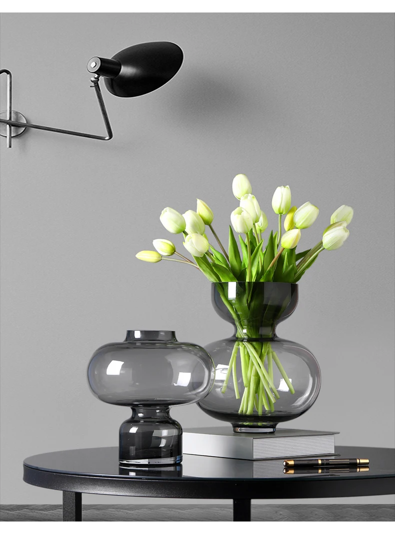 Nordic Abstract Glass Vase Transparent Flower Arrangement Creative ...